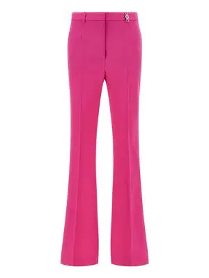Versace Stretch Wool Flared Trousers - Pink