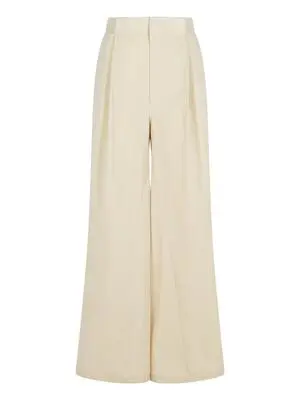 MAISON MARGIELA Maison Margiela 'Over' Ivory Cotton Blend Pants Women