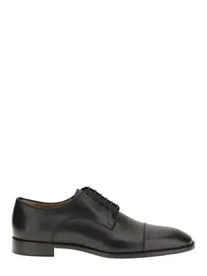 CHRISTIAN LOUBOUTIN Grego Oxford Leather Lace-up Shoes - Black