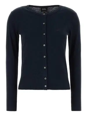 A.p.c. Cotton Cora Cardigan - Blue