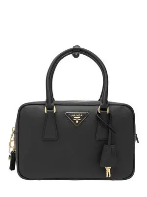 Prada Saffiano Leather Top-handle Bag - Black