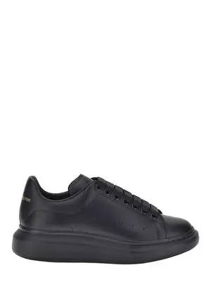 Alexander McQueen Leather Sneakers - Black