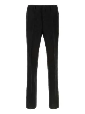 Fendi Linen Blend Pant - Black