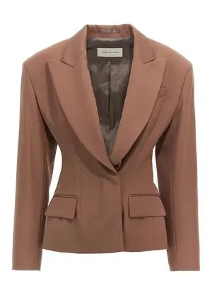 Dries Van Noten Bohana Wool Blazer - Brown