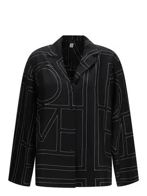 TOTÊME TOTEME Monogram Silk Shirt
