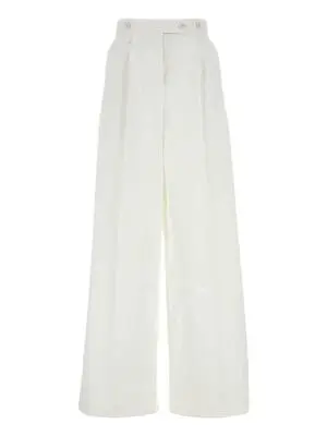 Givenchy GIVENCHY Poplin Wide-Leg Pant White