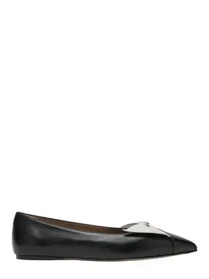 FERRAGAMO FERRAGAMO Leather Ballerina Flats Black