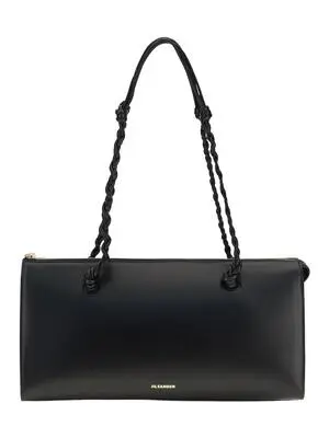 JIL SANDER Leather Shoulder Bag - Black