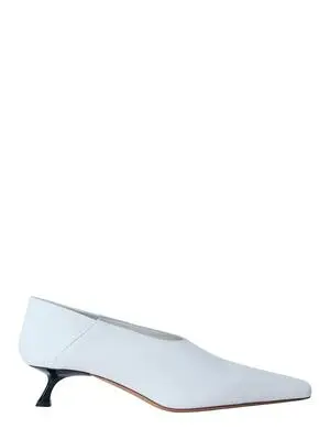 Sportmax Leather Kitten Heel Pumps - White