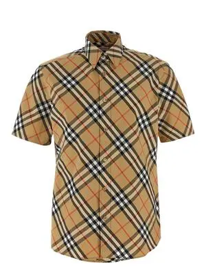 Burberry Check' Shirt - Cream