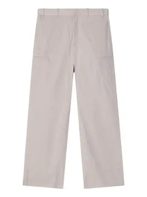 Fendi Cotton Blend Cargo Trousers - Gray