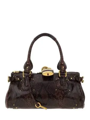 Chloé CHLOE Printed Leather Paddington Shoulder Bag Multicolor
