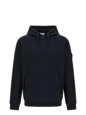 Stone Island Badge Hoodie - Blue