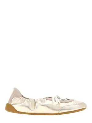 Chloé Leather Kick Ballerinas - Gold