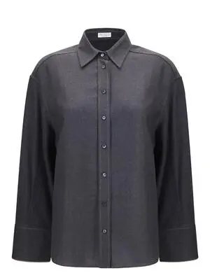 Brunello Cucinelli Virgin Wool Shirt - Gray