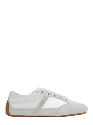 Givenchy Slim Sneakers In Nylon And Suede - White