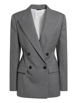 Givenchy Grey Double-breasted Wool Jacket - Gray