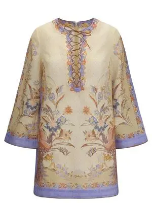 Zimmermann Indra Floral Tunic Dress - Multicolor