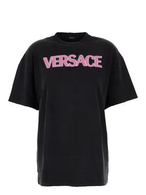 Versace VERSACE Oversized Logo T-Shirt Multicolor