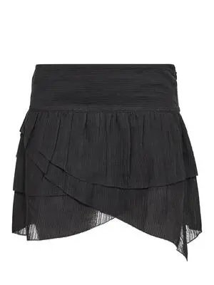 Isabel Marant Étoile Marant Black Gauze Dejha Mini Skirt - Multicolor