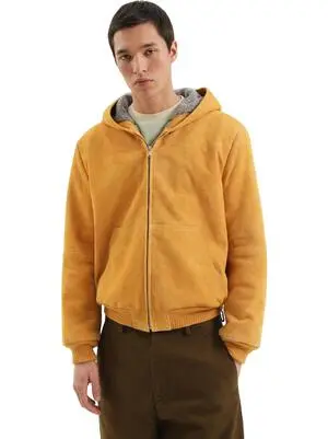 1989 STUDIO Suede Hooded Jacket - Yellow