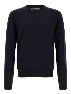 Dolce & Gabbana Heraldic Coat Of Arms Sweater - Blue