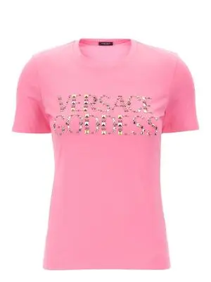 Versace Embellished Graphic T-shirt - Multicolor