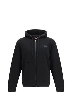 Kenzo Signature Embroidered Hoodie - Black
