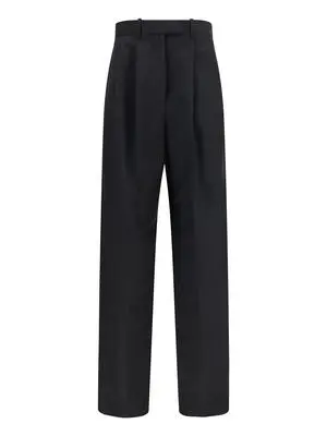 Givenchy Double-pleat Pants In Wool And Mohair - Black