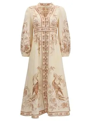 Zimmermann Indra Plunge Dress - Cream
