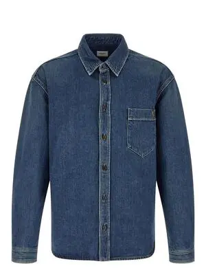 Saint Laurent Cassandre' Denim Shirt - Blue