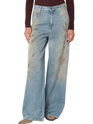 GOLDEN GOOSE Wide Light Jeans - Blue