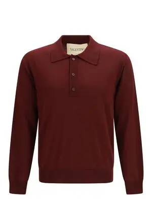 Valentino Garavani Wool Polo With Vlogo Embroidery - Multicolor