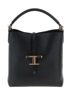 TOD'S T Timeless Mini Bucket Bag - Black