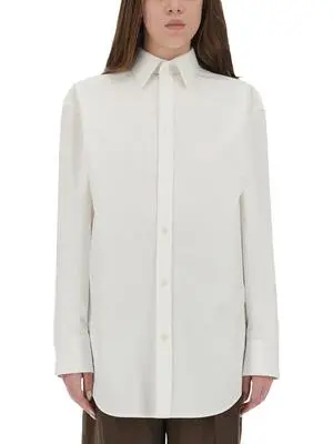 Saint Laurent Cotton Poplin Shirt - Cream
