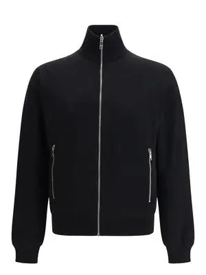 Prada Reversible Wool And Re-nylon Jacket - Black