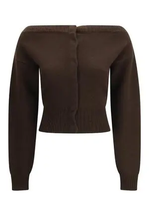 TOM FORD Cashmere Open-neck Shrunken Cardigan - Brown