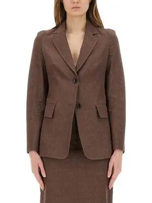 Max Mara Cotton Tailored Jacket - Brown