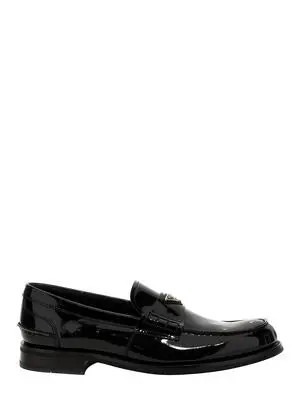 PRADA PRADA Logo Patent Leather Loafer