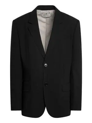 AMI Paris Single-breasted Wool Jacket - Black