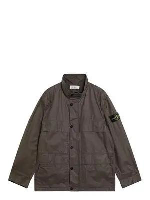 Stone Island Waxed Cotton Canvas Field Jacket - Brown