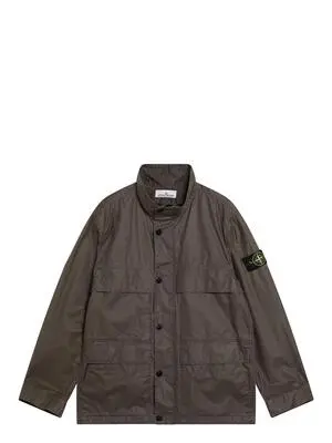 Stone Island Waxed Cotton Canvas Field Jacket - Brown