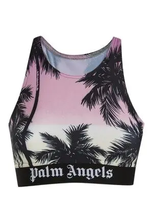 Palm Angels Palm Tree Crop Top - Multicolor