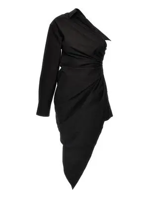 Alexander Wang ALEXANDER WANG Asymmetrical Shirt Dress Black