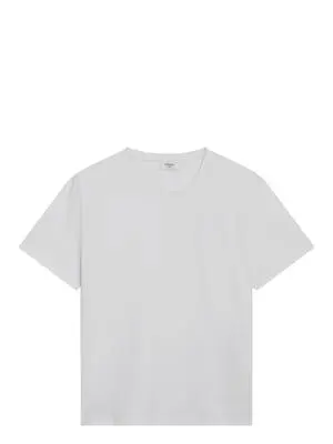 Saint Laurent Small Fit De Cotton T-shirt - White