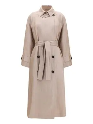 Brunello Cucinelli Lurex Trench Coat - Pink