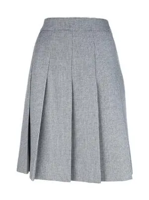 Celine Pleated Patterned Skirt - Multicolor