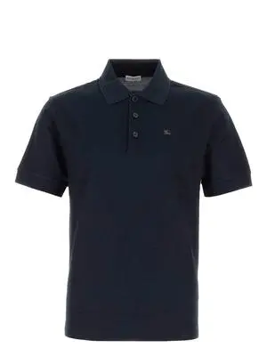 Burberry Navy Piquet Polo Shirt - Blue