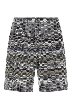 Missoni Irregular Zigzag Bermuda Shorts - Green
