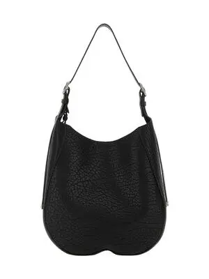 Burberry Leather Medium Chess Shoulder Bag - Black